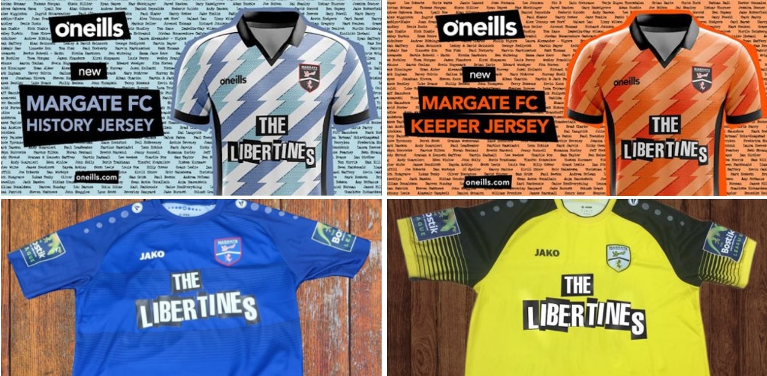 Margate go viral with unique new kits, sponsored by much loved rock ...
