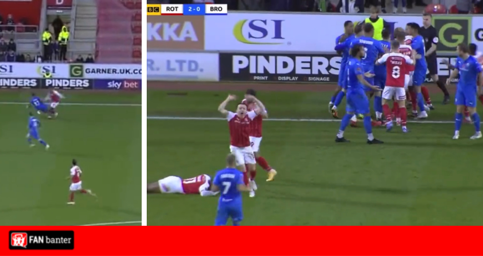 Bromley boss feared for Rotherham winger after X-rated tackle sees ...
