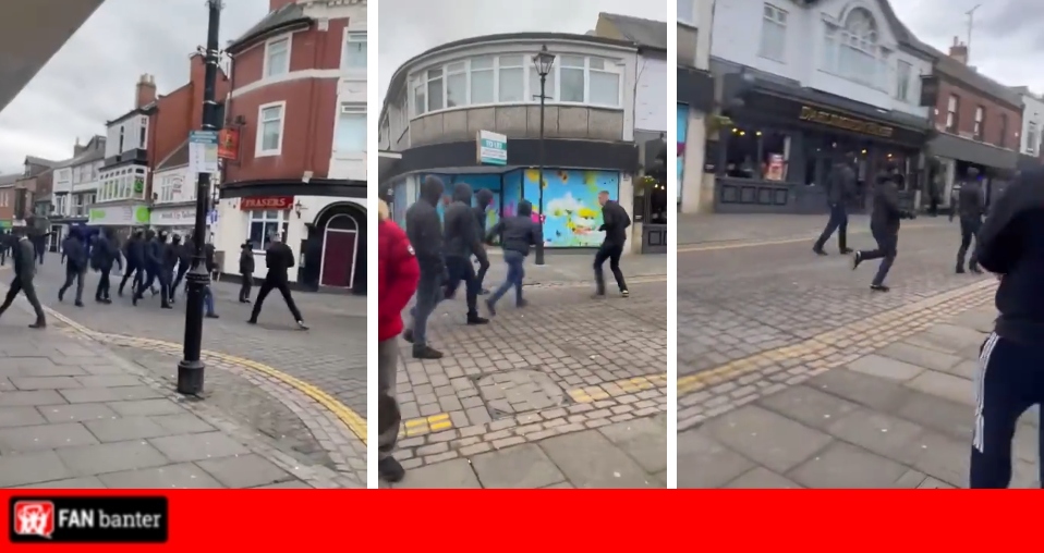 VIDEO: Chester fans clash with Darlington supporters in town centre ...