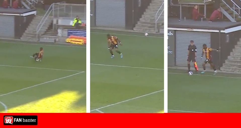Bradford player goes viral with slip, pirouette, lose the ball, gives ...