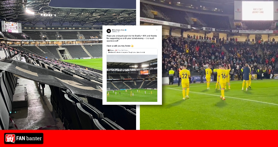 Fans mock MK Dons for being left 'rattled' in their tweet replying to ...