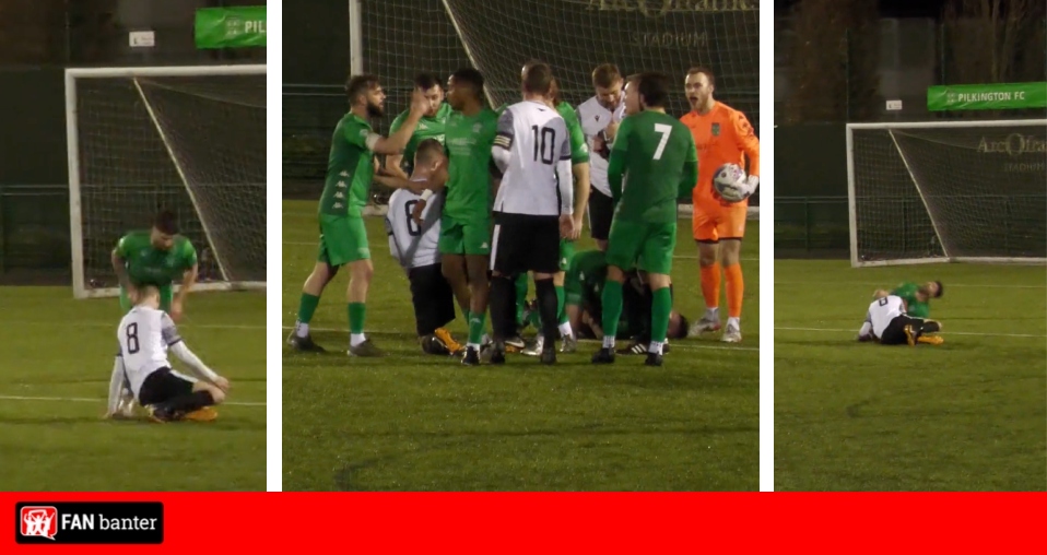 Video goes viral showing non league player getting sent off for ...