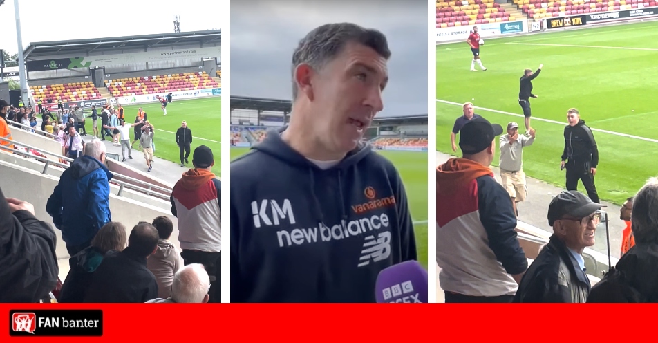 Several Southend fans invade pitch in protest before becoming heated ...