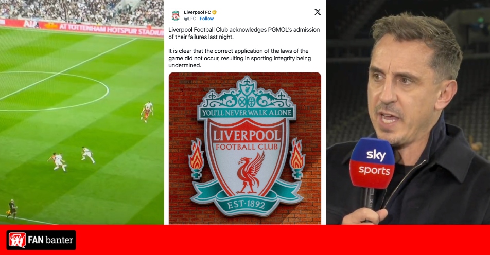 Gary Neville 'changes his tune' criticising Liverpool over their brutal ...