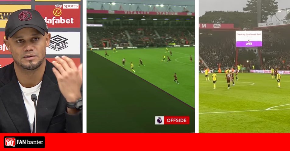 Fans shout "this is embarrassing" over five minute VAR check to see if ...