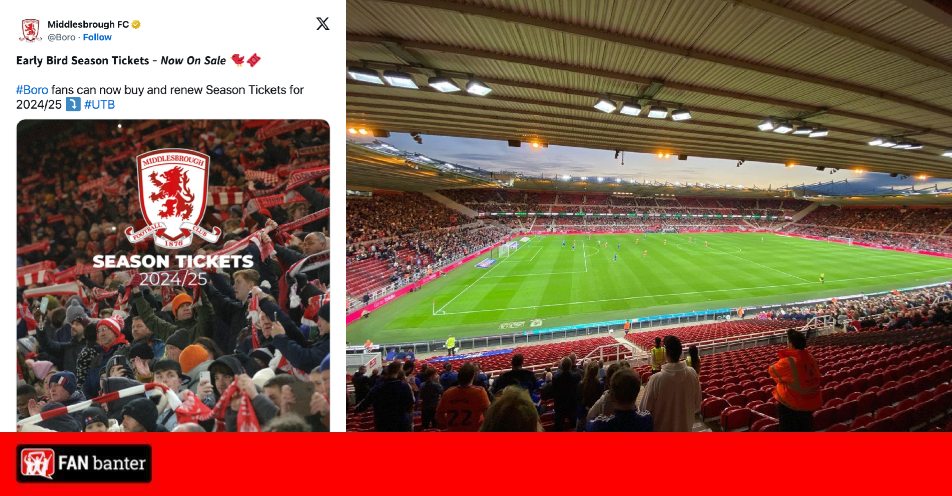 Middlesbrough slammed by fans for 'scandalous' season ticket prices for ...