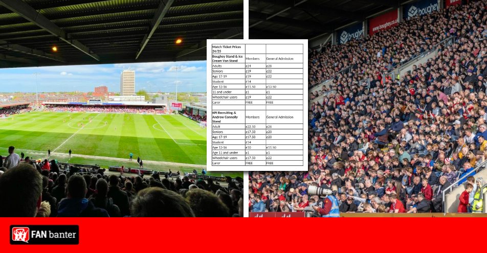 Crewe anger fans after announcing 'scandalous' matchday ticket prices ...