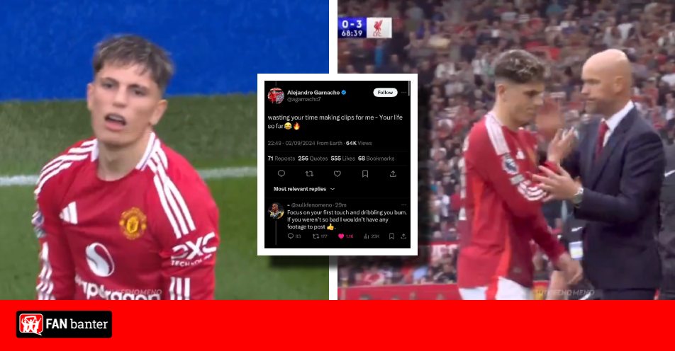 Alejandro Garnacho deletes reply to Man Utd fan who made video of his ...