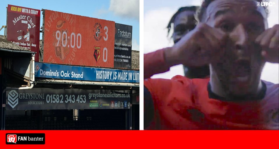Luton silence Watford with 3-0 victory and cheeky goal celebration ...
