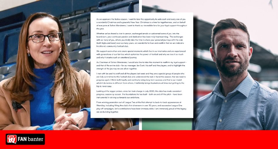 Bolton chairman Sharon Brittan speaks on Ian Evatt's future with the ...