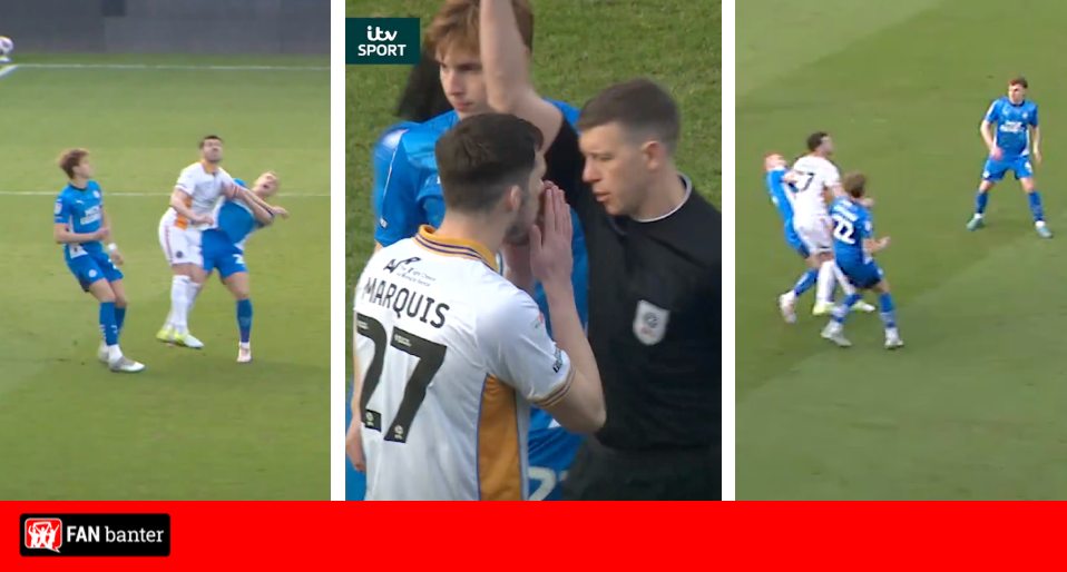 Joint fastest ever red card in English pro football with John Marquis ...