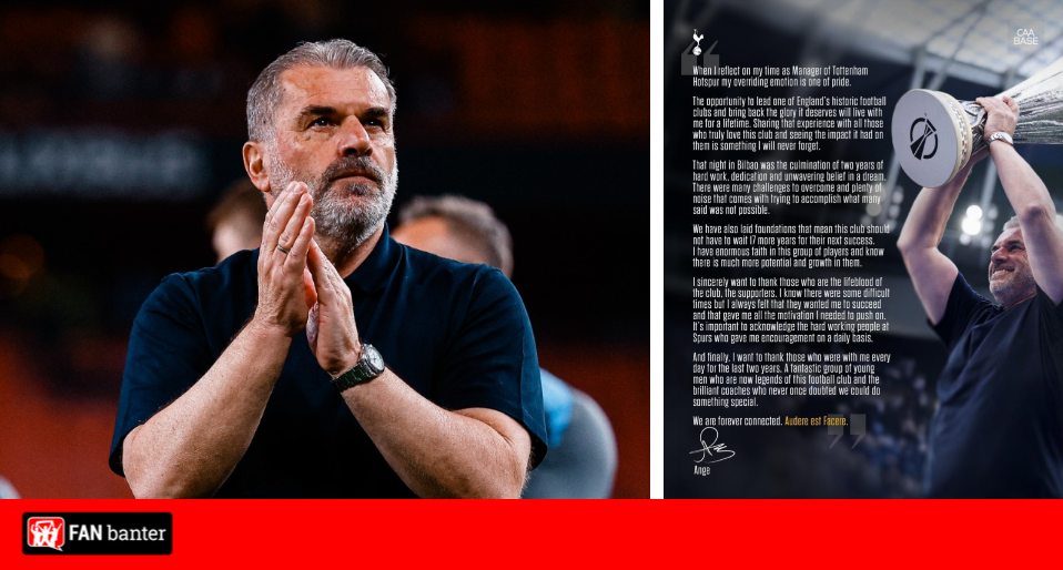 Ange Postecoglou releases statement with a swipe at critics after being ...