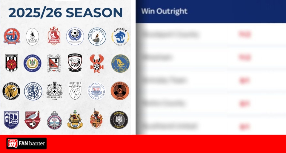 National League North outright title winner odds revealed for 2025/26 ...