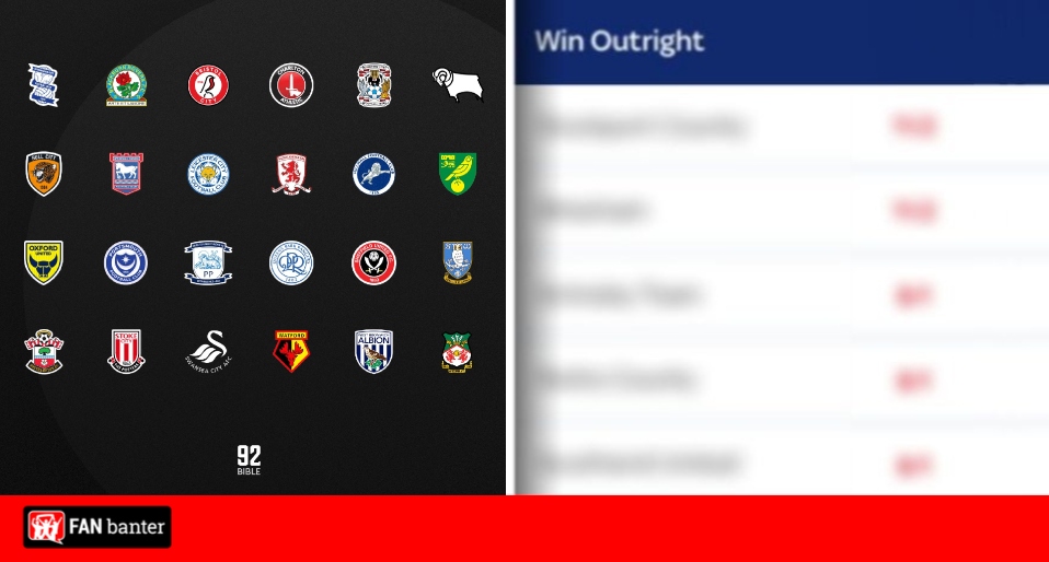 EFL Championship Outright Title Winner, Promotion, Playoffs and ...