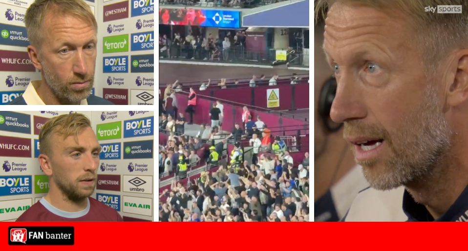 Stewards eject West Ham fans who tried entering the pitch during 5-1 ...