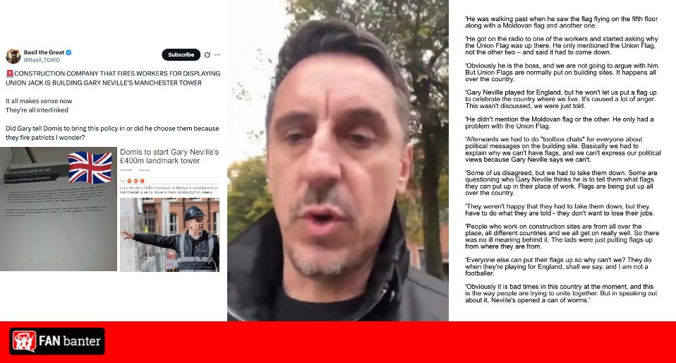 Gary Neville backlash continues as staff who he ordered to remove flag ...
