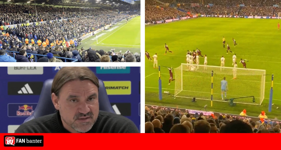 Angry Leeds fan removed by stewards after trying to confront Farke in ...