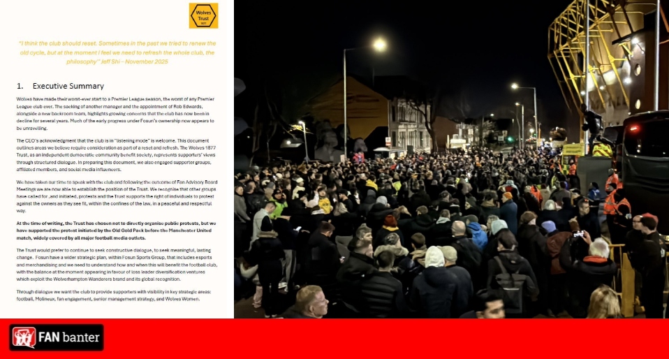 Wolves fan groups issues the club with its manifesto for change asking ...