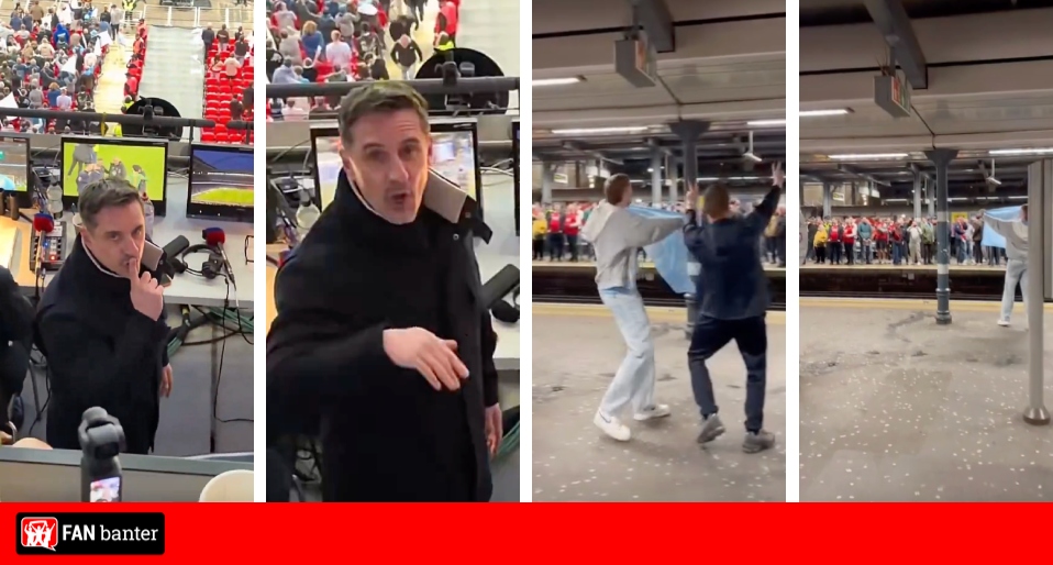Man City fans mock Arsenal with chant; Gary Neville shushes Man City ...